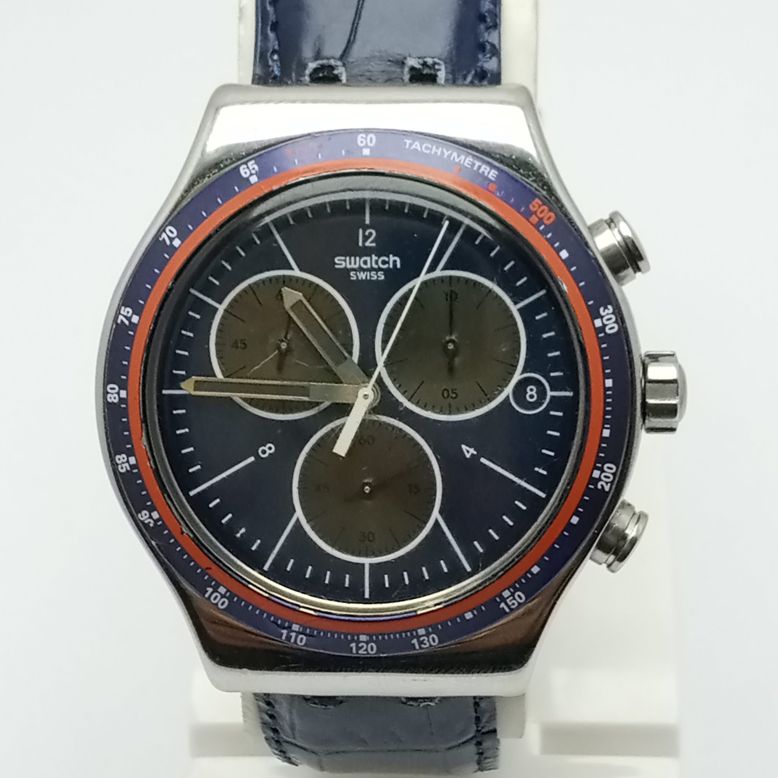 SWATCH V8 Swiss Quartz Chronograph Blue Dial Vintage Men’s Watch | eBay
