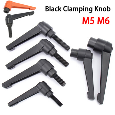 M5 M6 Black Clamping Knob Lever Adjustable Machinery Handle Locking ...