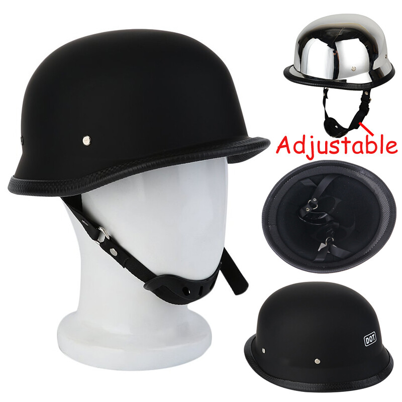 DOT Motorcycle Helmets German Half Helmet Cruiser Chopper Biker Scooter ...