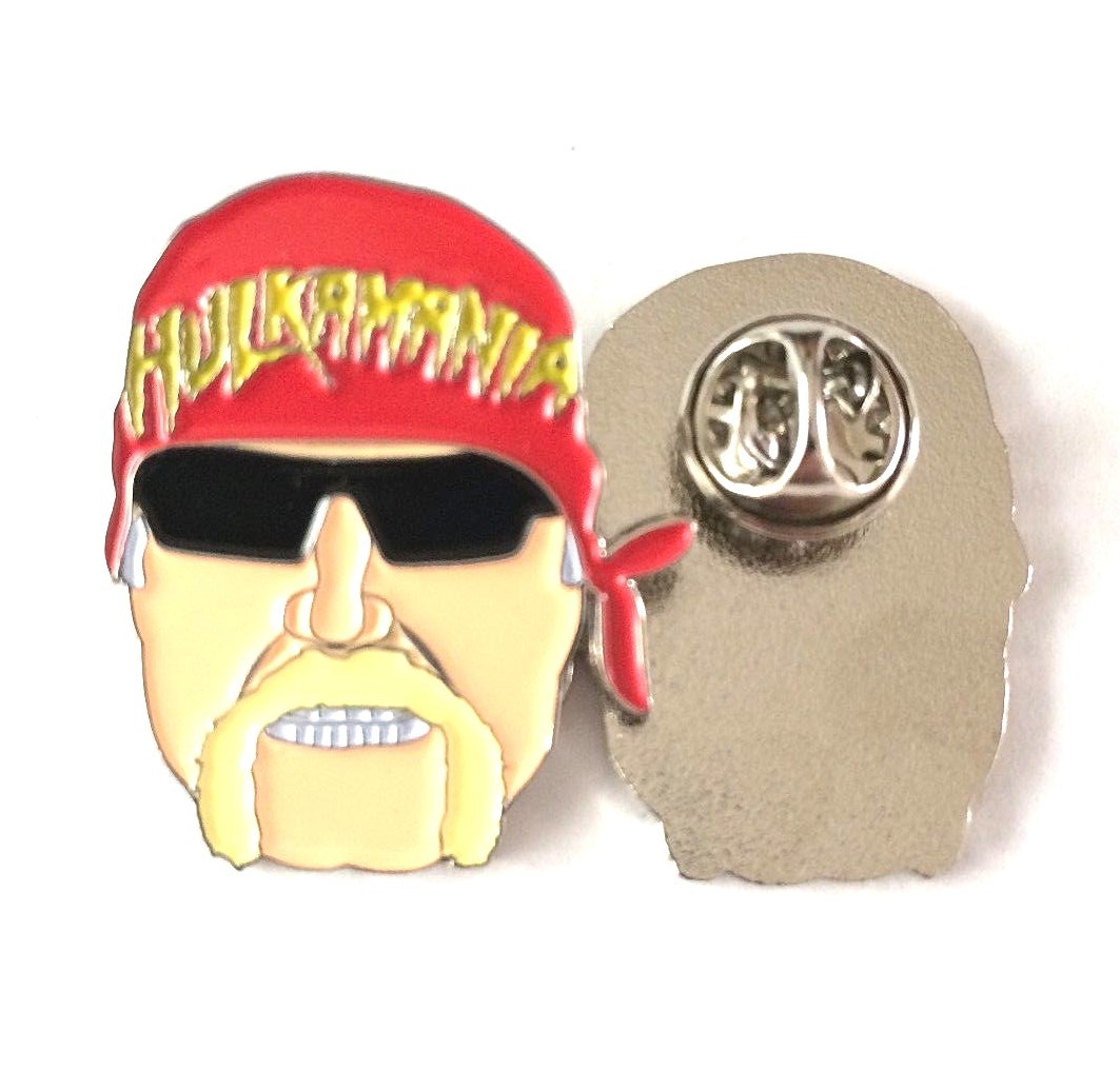 WWE, WWF WCW, Hulk Hogan Head Face Hasbro Enamel Pin Badge Free Postage ...