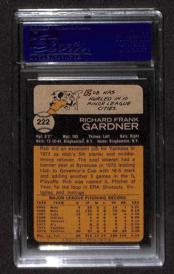 1973 TOPPS #222 ROB GARDNER PSA 8 NM-MT 17827601 | eBay