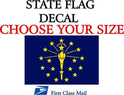 INDIANA STATE FLAG, STICKER, DECAL, 5 YR VINYL State flag of Indiana | eBay