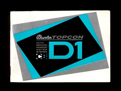 BESLER TOPCON D-1 VINTAGE ORIGINAL INSTRUCTION BOOK IN BEAUTIFUL ...