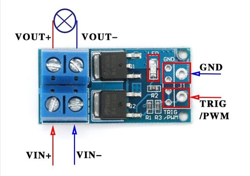 PWM Regulator Control Panel DC 5V-36V 15A 400W MOS Trigger Switch Drive ...