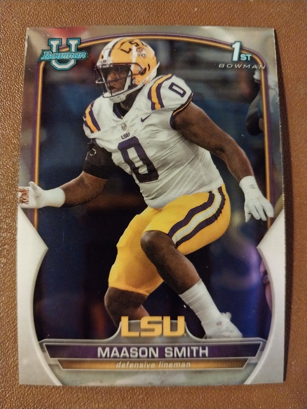 2022 MAASON SMITH BOWMAN UNIVERSITY CHROME ROOKIE CARD RC #9 LSU TIGERS ...