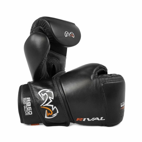 Rival Boxing RB50 Intelli-Shock Compact Bag Gloves Black Pads Mitts ...