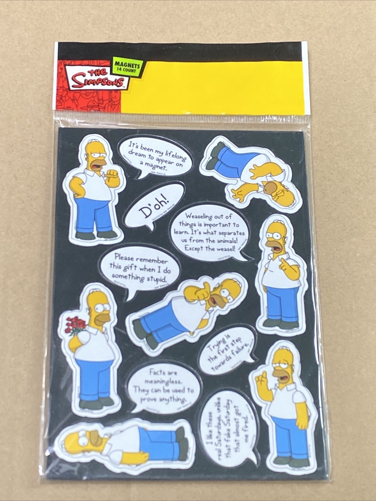 Vtg The Simpsons HOMER SIMPSON FRIDGE MAGNETS x14 2007 Innovative ...