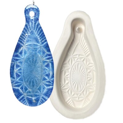 Crystal Tear Ornament Glass Casting Mold - Glass Fusing Kiln Mold 6"x3 ...