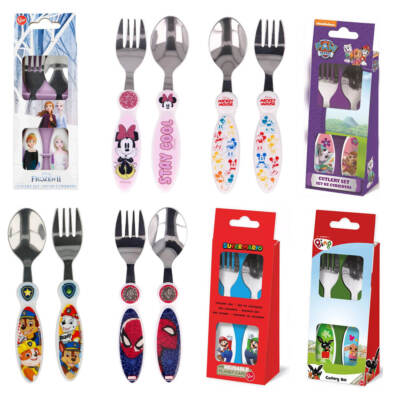 Cutlery Set Kids Children Fork Spoon Boys Girls Xmas Christmas Stocking ...