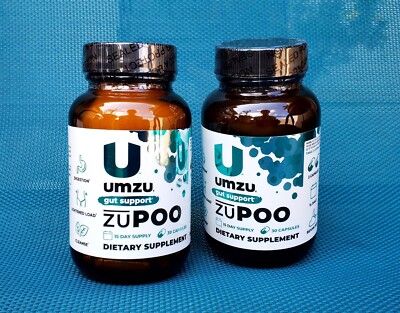 2 Bottles of ZuPoo Colon Cleanse & Gut Support by Umzu, Bentonite ...