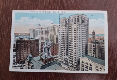 Skyscrapers of Greater Detroit, Mich. - Vintage Postcard - Posted July ...