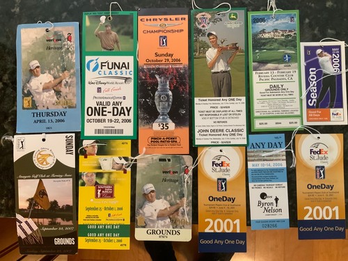 Lot of 12 PGA Golf Tournament Tickets - 2001 - 2006 | eBay