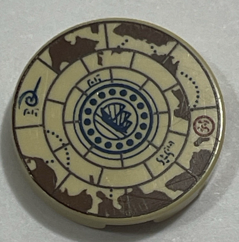 LEGO® 4150pb080 Tile, Round 2 x 2 with Treasure Map Pattern | eBay