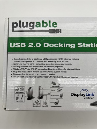 DisplayLink Plugable USB 2.0 Universal Docking Station | eBay