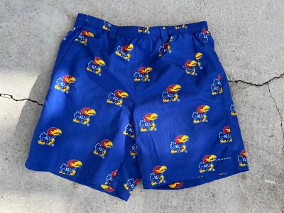 KU University of Kansas Jayhawks Columbia Swim Trunks PFG Fishing Gear ...