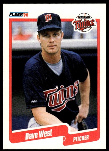 1990 Fleer Baseball Card Dave West Minnesota Twins #388 | eBay