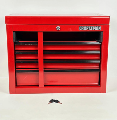 Craftsman 4 Drawer Metal Tool Box w/ Lock Bar & 2 Keys No. 706.597440 ...
