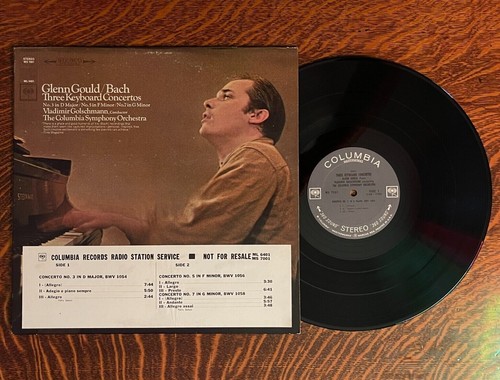 PROMO*GLEN GOULD~BACH THREE KEYBOARD CONC.~VLADIMIR GOLSCHMANN~COLUMBIA ...