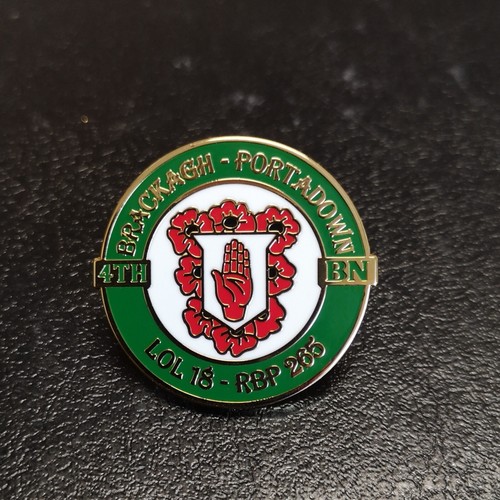 Military Orange Royal Black Masonic Somme Ranger Loyalist Badge Ulster ...