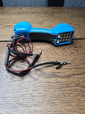 Harris Dracon TS21 Blue Test Set Lineman Handset Phone Alligator Clips ...