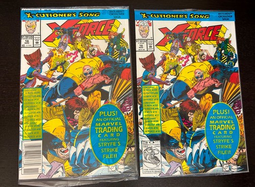 X-FORCE #16 (Marvel Comics 1992) -- Direct + NEWSSTAND -- X-Cutioner ...