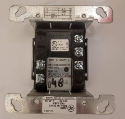 SIMPLEX 4090-9002 IDNET RELAY IAM INDIVIDUAL ADDRESSABLE MODULE ...