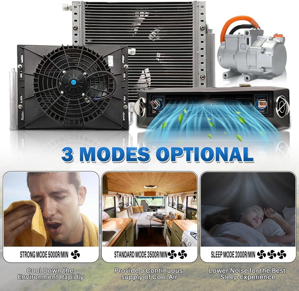 Underdash Air Conditioning 12V Conditioner Cooling A/C Kit Universal ...