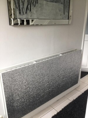 Silver Glitter Magnetic Radiator Cover - Simple Fitting - No heat loss ...