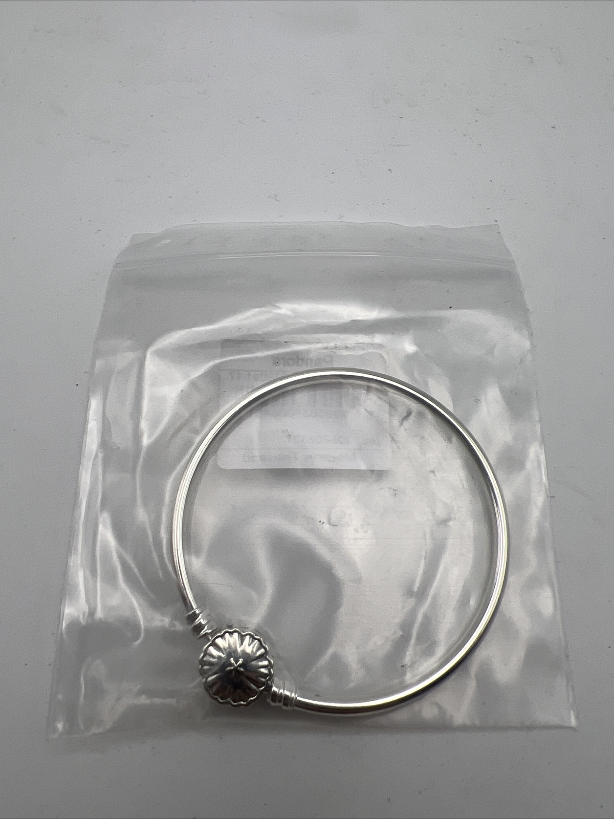 PANDORA Moments Sparkling Snowflake Clasp Bangle 592286C01-17 | eBay