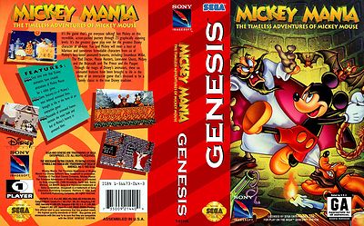 - Mickey Mania Mega Drive NTSC USA Box Art Case Insert Cover Only | eBay