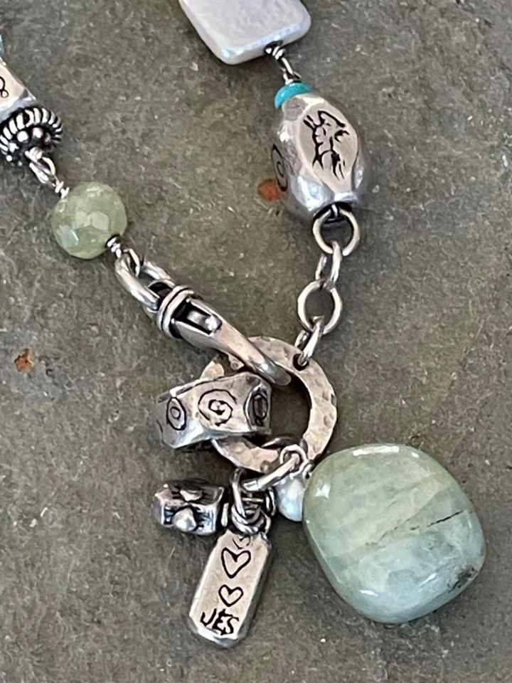 Jes MaHarry Gemstone and Sterling Silver Necklace | eBay