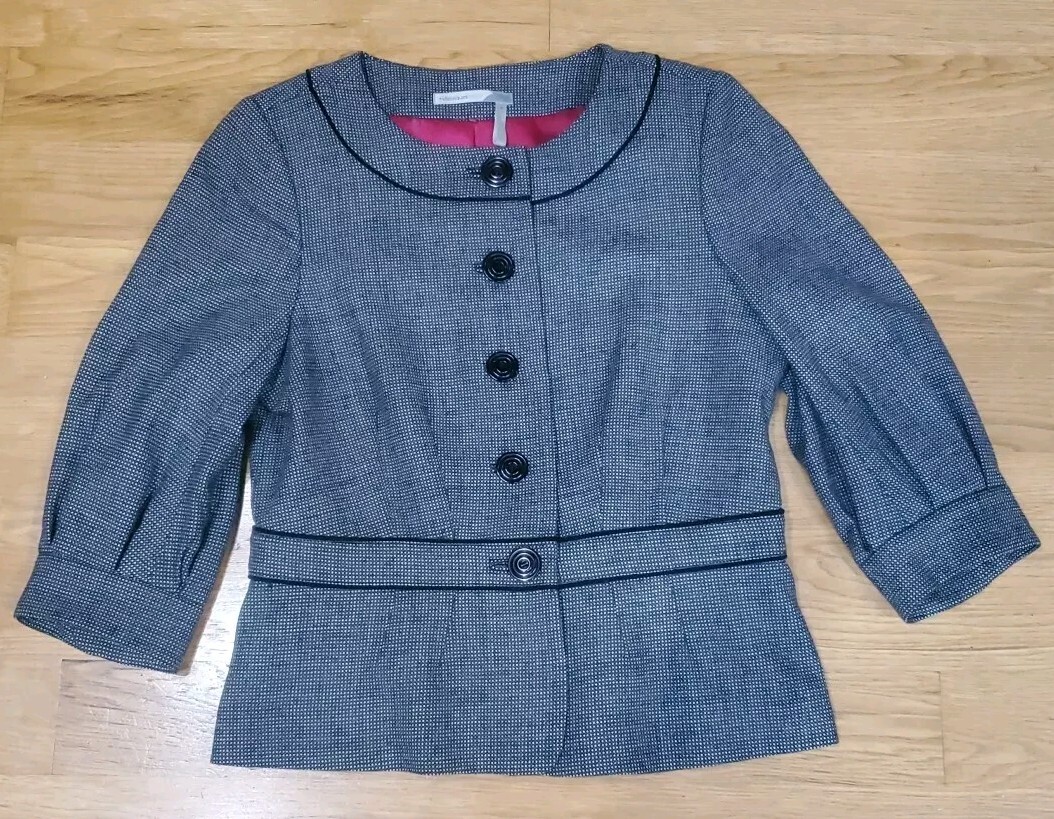 Classiques Entier Cropped Blazer Suit Jacket Women's SZ 8 Wool Blend ...