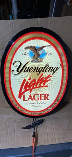2002 Yuengling Light Lager Plastic Light Up Hanging Sign 29”x22” | eBay