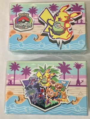 Pokemon 2017 World Championships Double Deck Box Pikachu Anaheim SEALED ...
