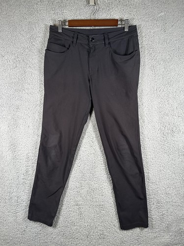 Lululemon ABC Pants Skinny Mens 30 Black 5 Pocket Hidden Zip Stretch ...