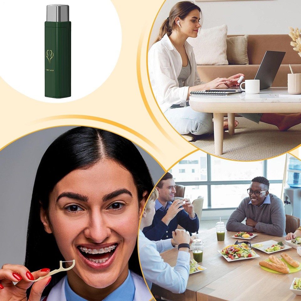 Portable Floss Dispenser Automatic Dental Floss Picks Cleaning Cases Tool | eBay UK