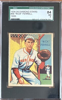 👍HOF Rick Ferrell 1935 Diamond Stars SGC 84 NM 7 Baseball Card👍 | eBay