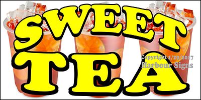 (CHOOSE YOUR SIZE) Sweet Tea DECAL Food Truck Vinyl Sign Concession ...