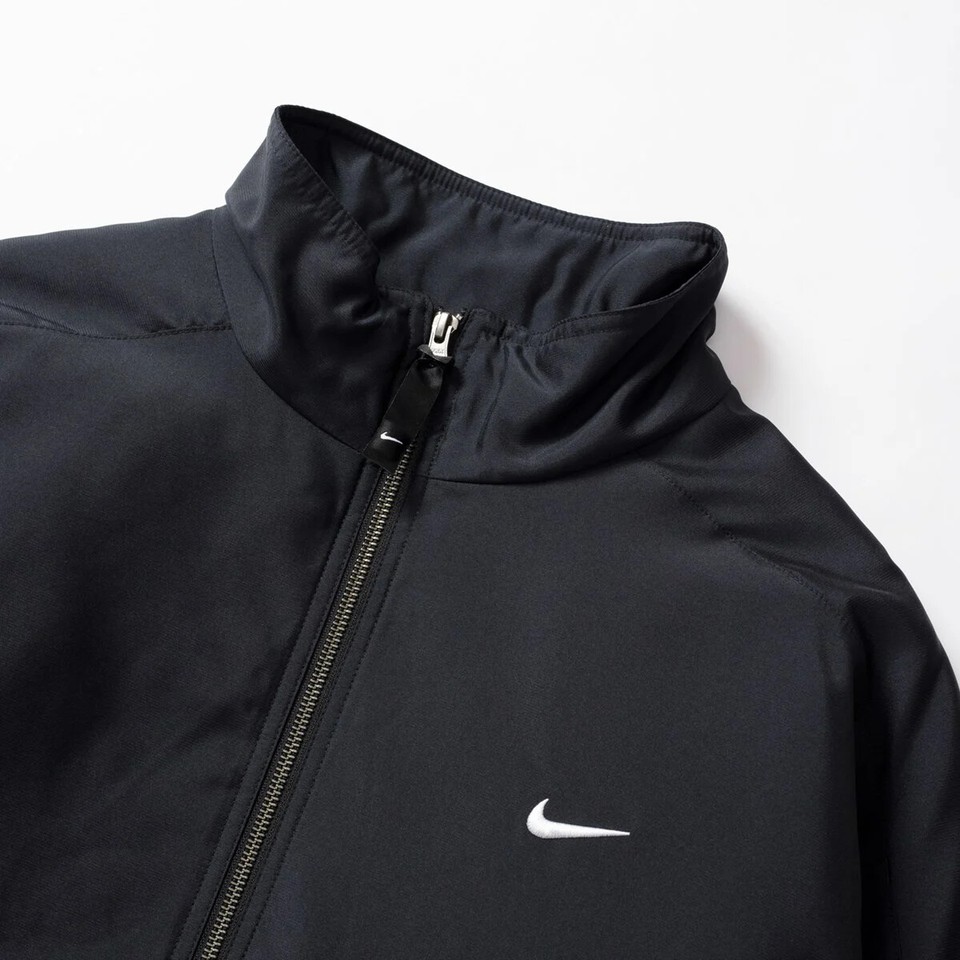 Nike NikeLAB Solo Swoosh Satin Bomber Jacket BLACK/KUMQUAT - (DN1266 ...