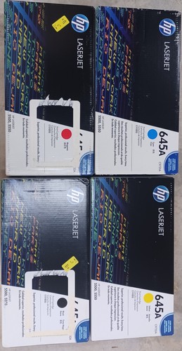 New Genuine OEM HP LaserJet 645A Toner Set CMYK C9730A C9731A C9732A ...