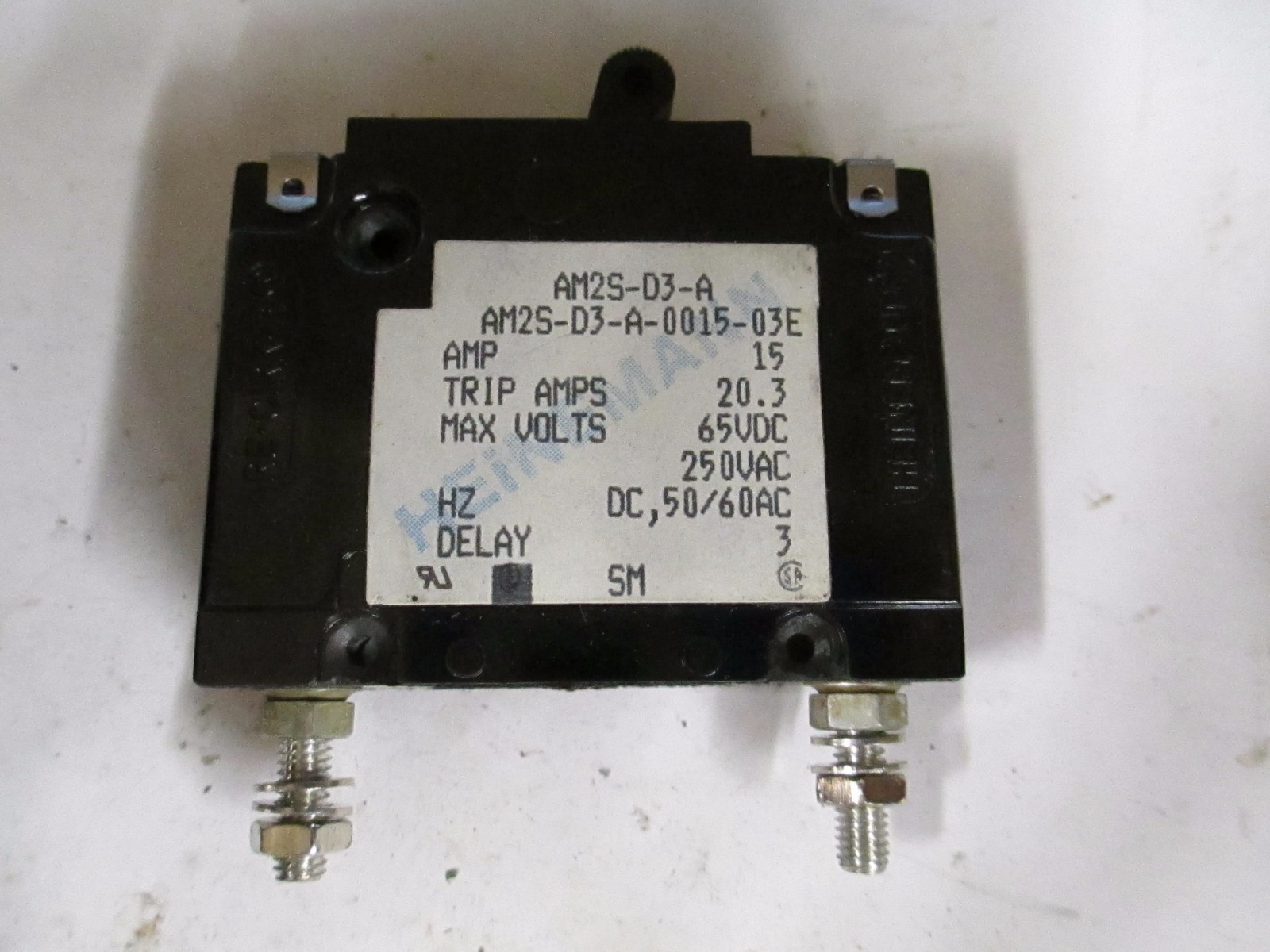 Heinemann AM2S-D3-A-0015-03E 15A 250VAC 65VDC Circuit Breaker | eBay