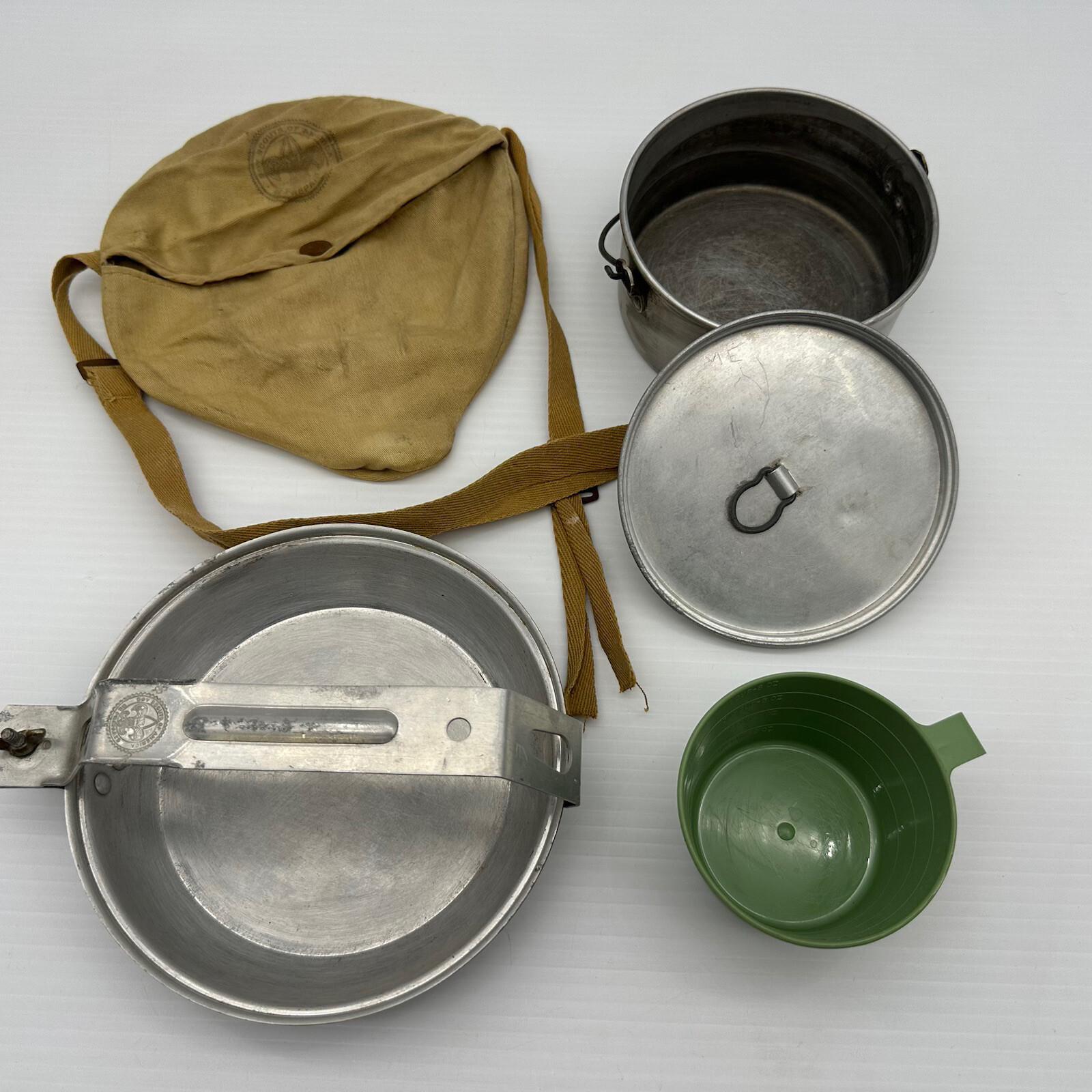 Vintage Boy Scouts Of American Official Cook Mess Kit W Carry Case Pan ...