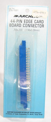 Radio Shack Archer 44-Pin Edge Card Board Connector .156" x .200" #276 ...
