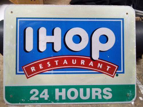 ADVERTISING HWY EXIT SIGN 18X24 BARN MAN CAVE IHOP BREAKFAST PANCAKES ...