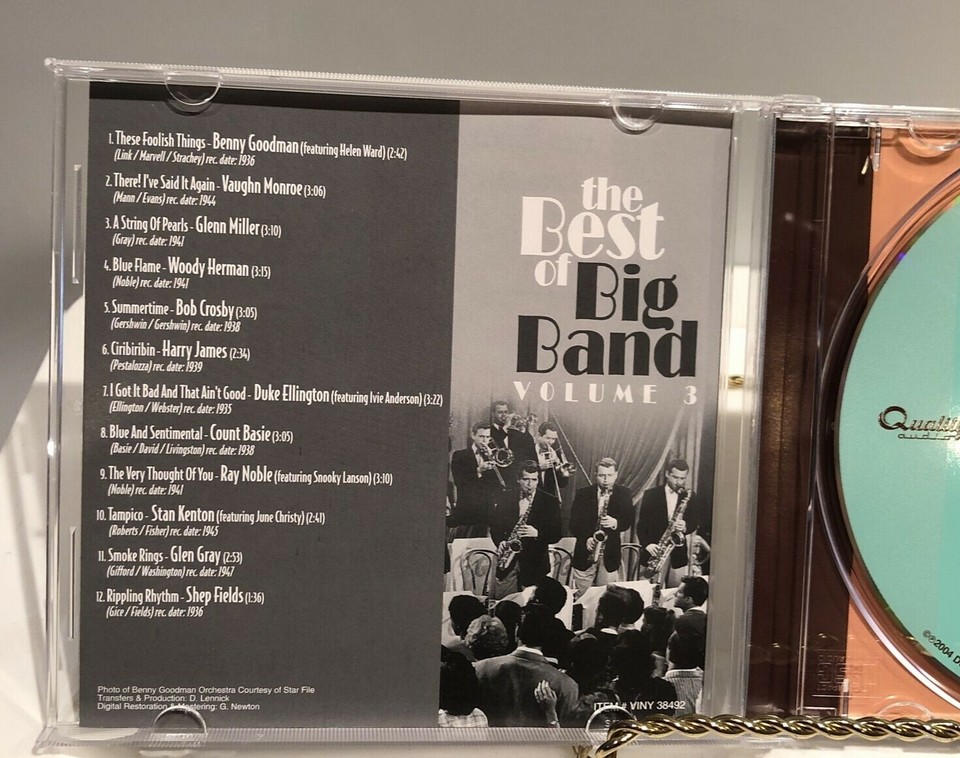 The BEST of BIG BAND Volume 3 - CD 2004 - DSSP Canada, Jazz Swing Music ...