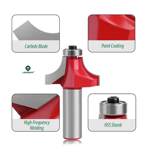 Round over and Beading Router Bit Set Edge Forming Profile 1/2" Shank ...