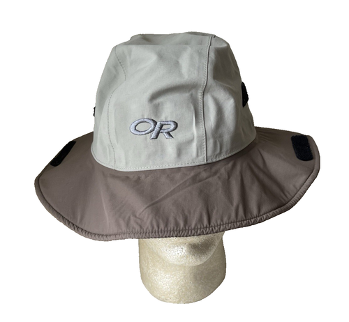 OUTDOOR RESEARCH OR SEATTLE RAIN SUN HIKING WIDE BRIM BEIGE HAT ADULT ...