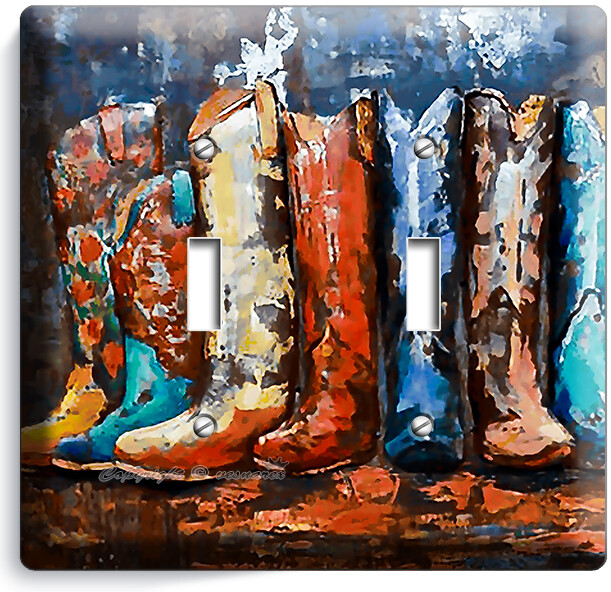 WESTERN COUNTRY RUSTIC COWBOY BOOTS LIGHT SWITCH OUTLET NEW WALL PLATE ...