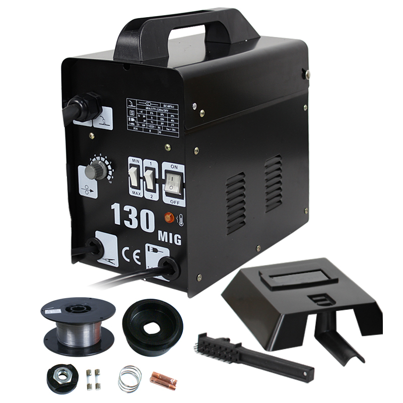 MIG 130 Welder Gas Less Flux Core Wire Automatic Feed Welding Machine W ...