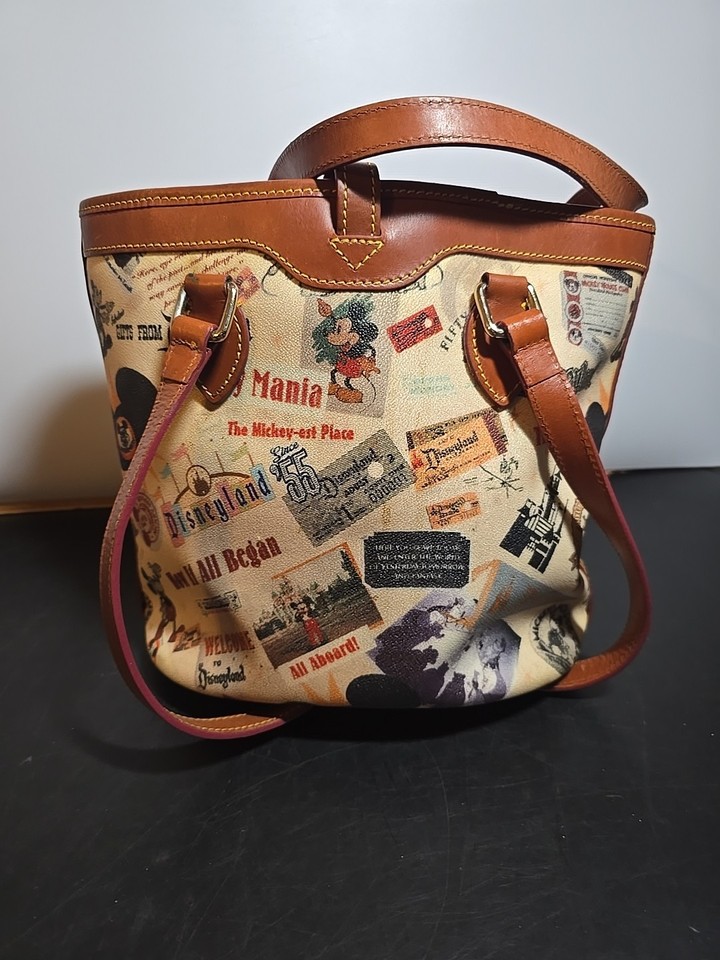 Disneyland 55th Anniversary Dooney & Bourke Bucket Tote Mickey Mouse ...
